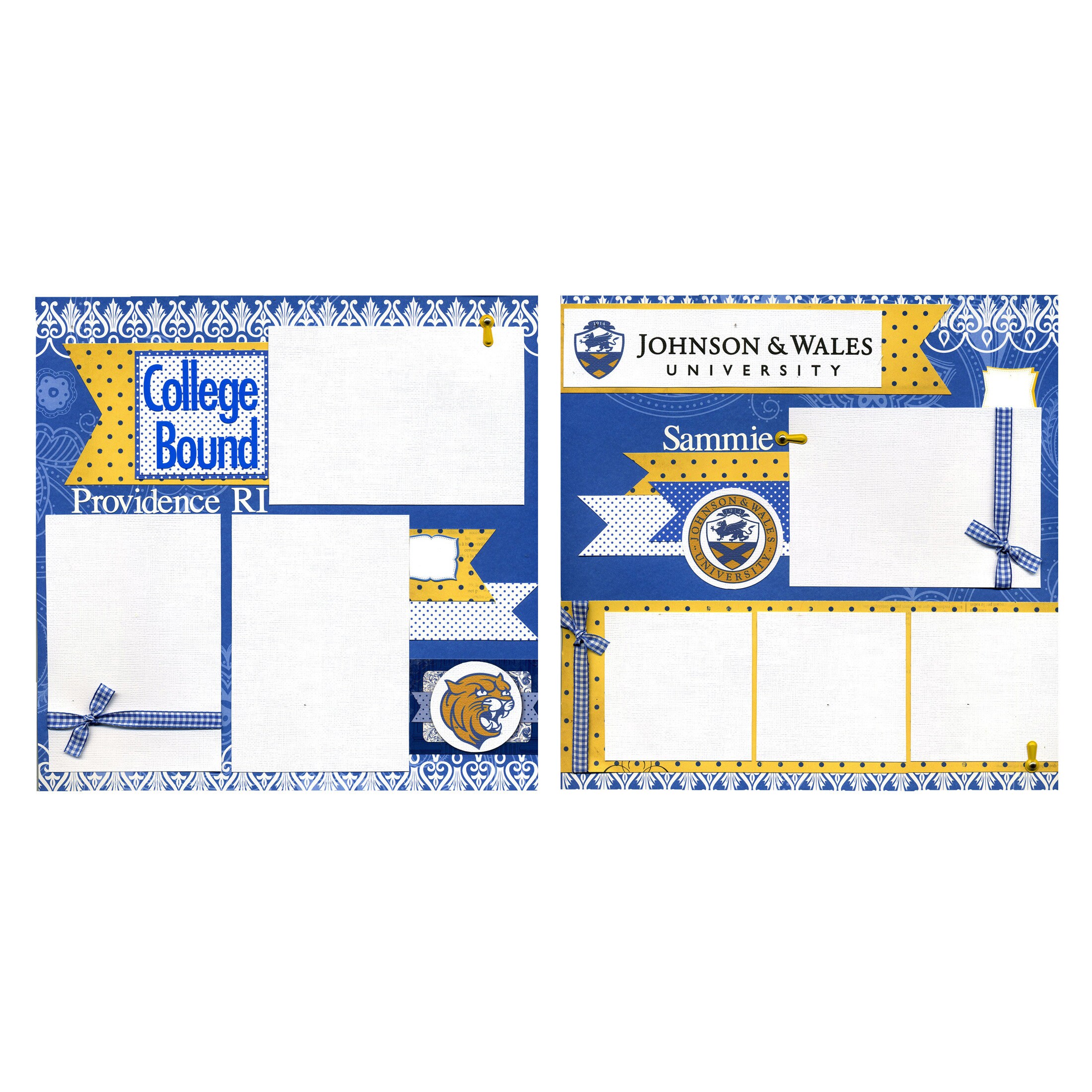 Your Custom College Double Page Scrapbook Layout - Etsy
