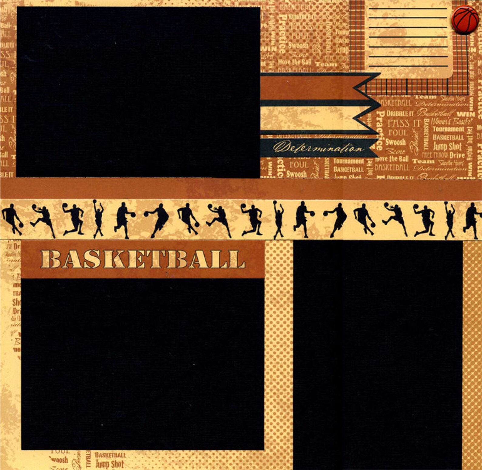 Premade Basketball Scrapbook Page Set - Etsy