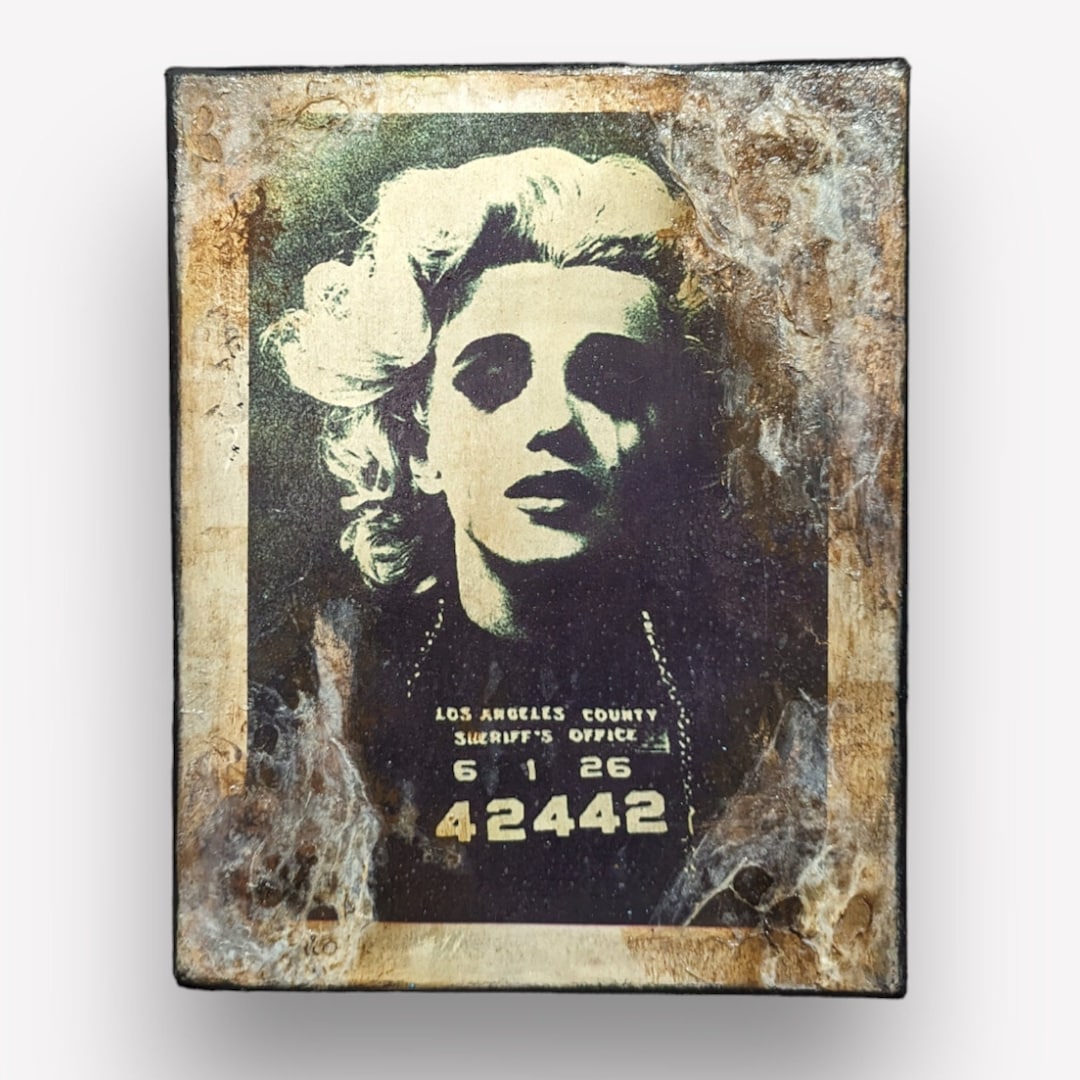 Marilyn Monroe Mugshot Canvas - Etsy