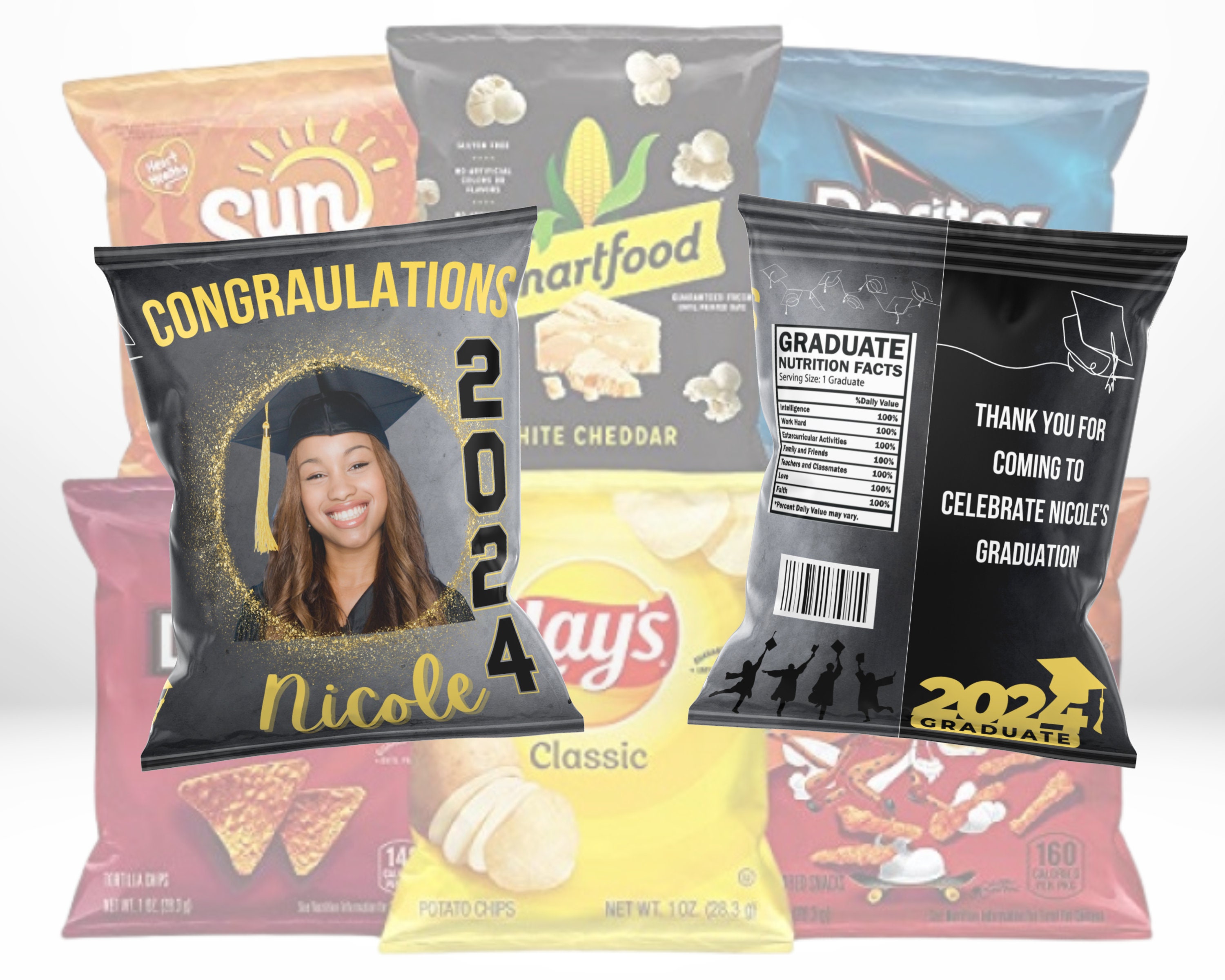 Graduation Party Custom Chip Bags - Etsy