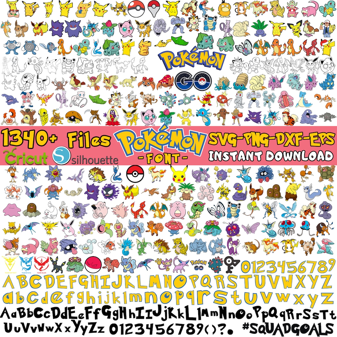 1340+ Pokemon Designs Bundle Layered Items | 335+ UNIQUE DESIGN ...