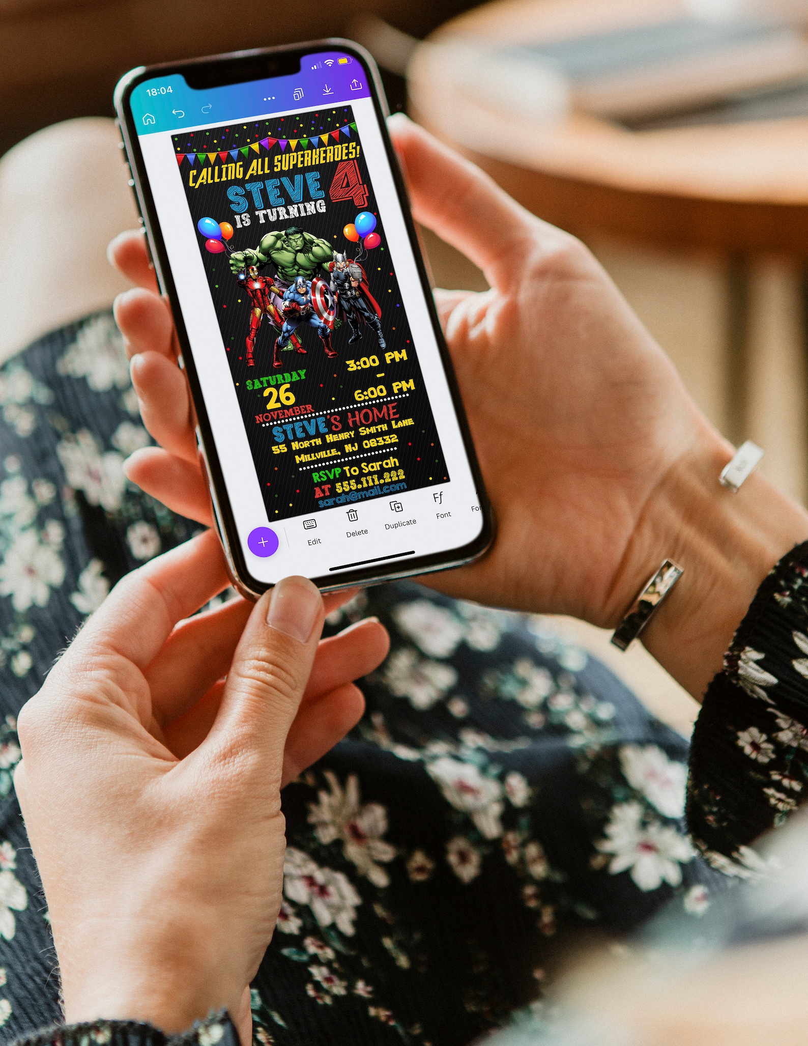 Editable Avengers Mobile Birthday Invitation | Superheroes Birthday ...