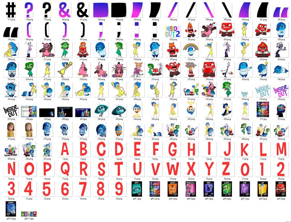 Inside Out 2 PNG, Inside Out Clipart Bundle, Inside Out SVG PNG, Anger ...