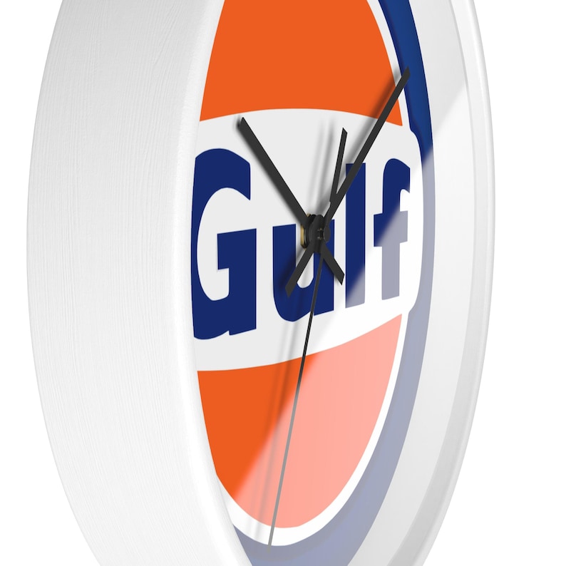 Retro Gulf Oil Racing Logo Wall Clock: Man Cave Garage Art - Etsy