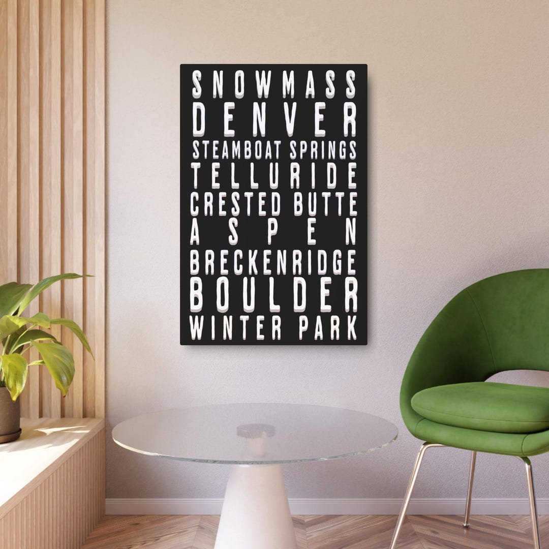 Metal Art Sign With Colorado Cities Unique Wall Art With Colorado City ...