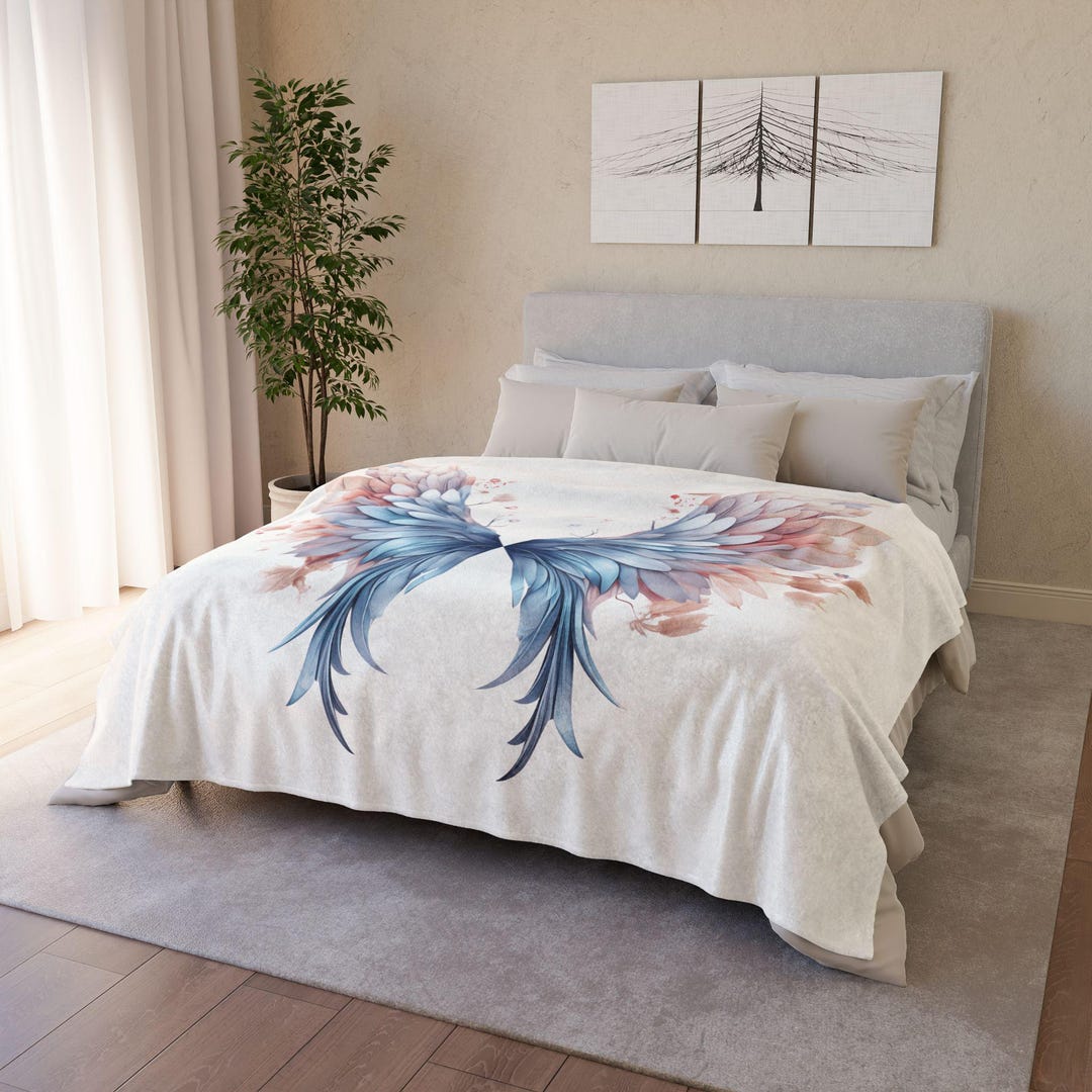 Angel Wings Blanket, Colorful Throw Blanket, Heavenly Soft Blanket ...