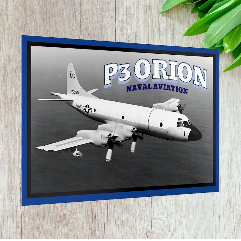 P3 Orion Naval Aviation Poster, Vintage Aircraft Wall Art, Aviation ...