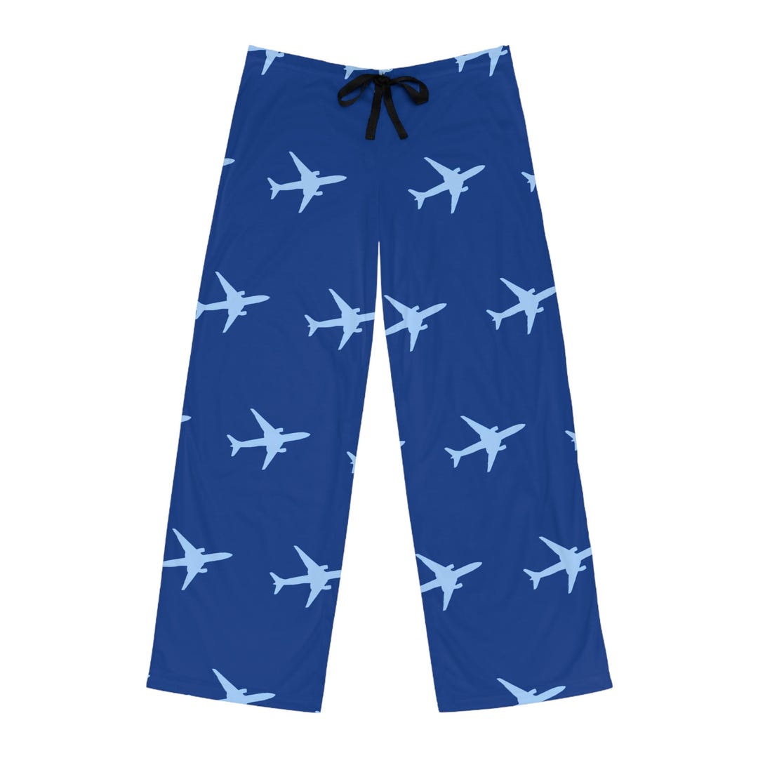 Blue Airplane Men's Pajama Pants, Pilot Gift, Sleepwear, Gift for Him ...