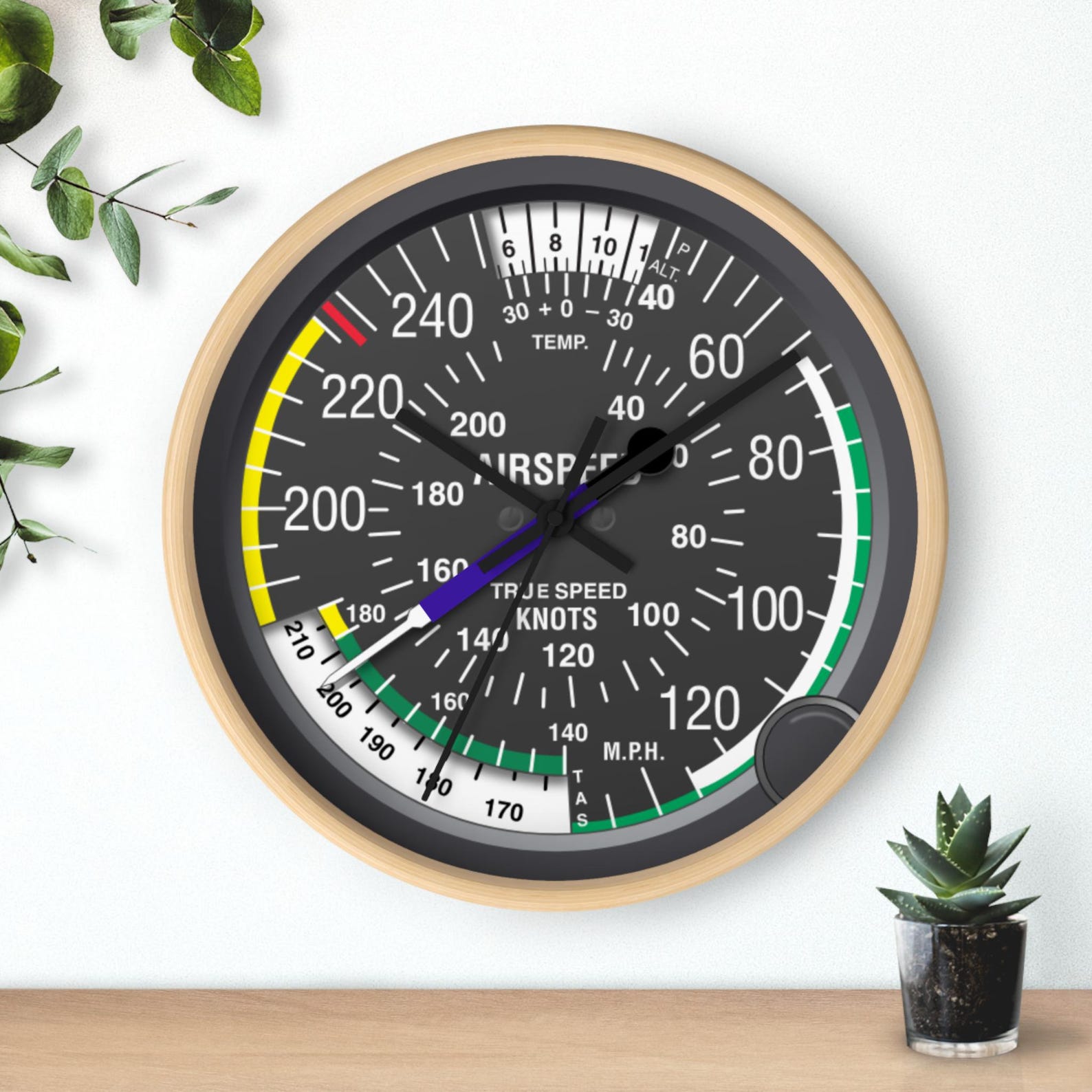 Aviation Wall Clock, Airplane Navigation Instrument Dial Clock, Pilot ...