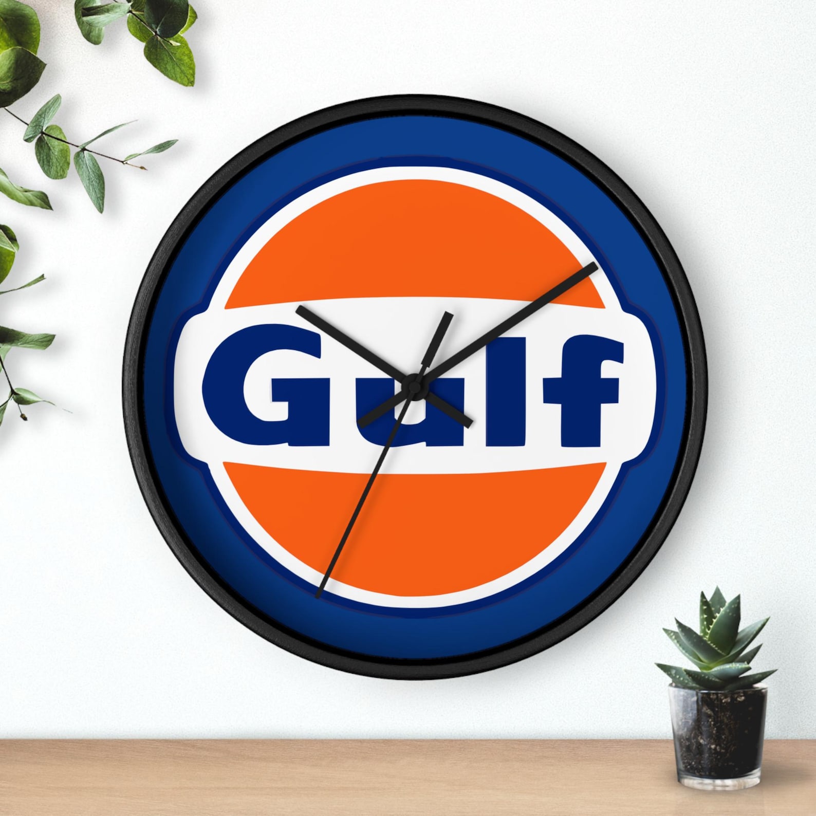Retro Gulf Oil Racing Logo Wall Clock: Man Cave Garage Art - Etsy