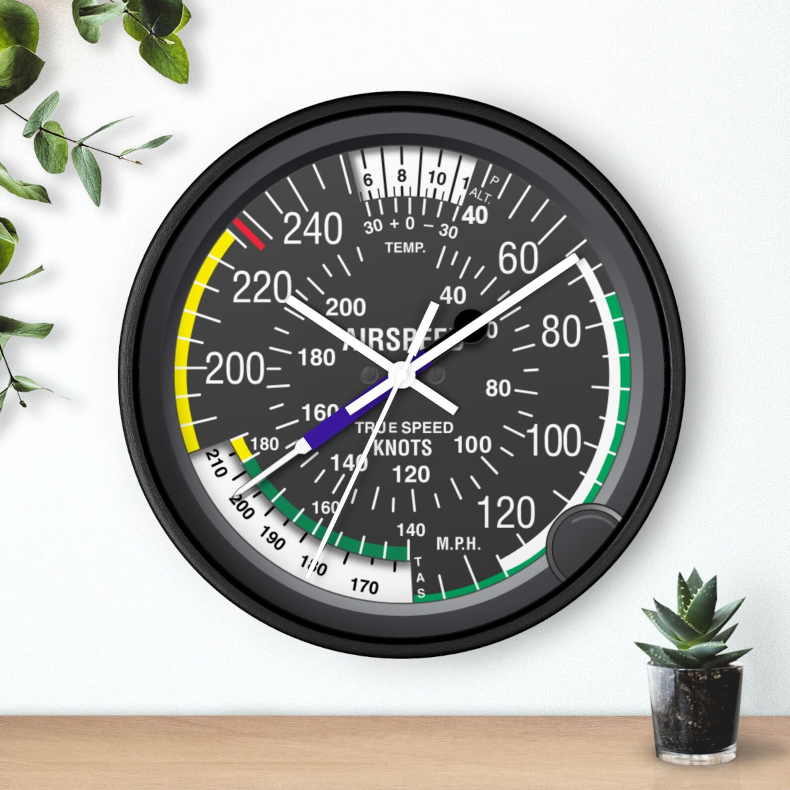 Aviation Wall Clock, Airplane Navigation Instrument Dial Clock, Pilot ...