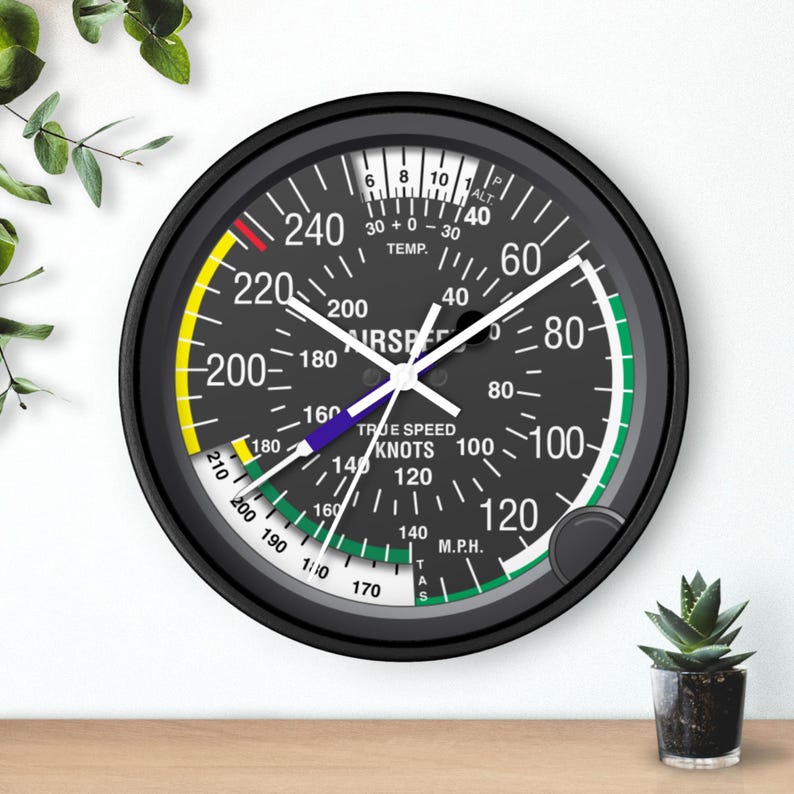 Aviation Wall Clock, Airplane Navigation Instrument Dial Clock, Pilot ...