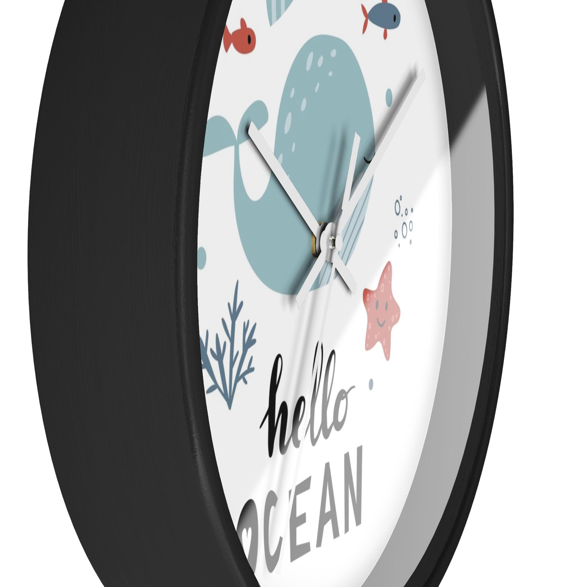 Hello Ocean Charming Cartoon Kids Clock - Playroom Essential Wall Clock ...
