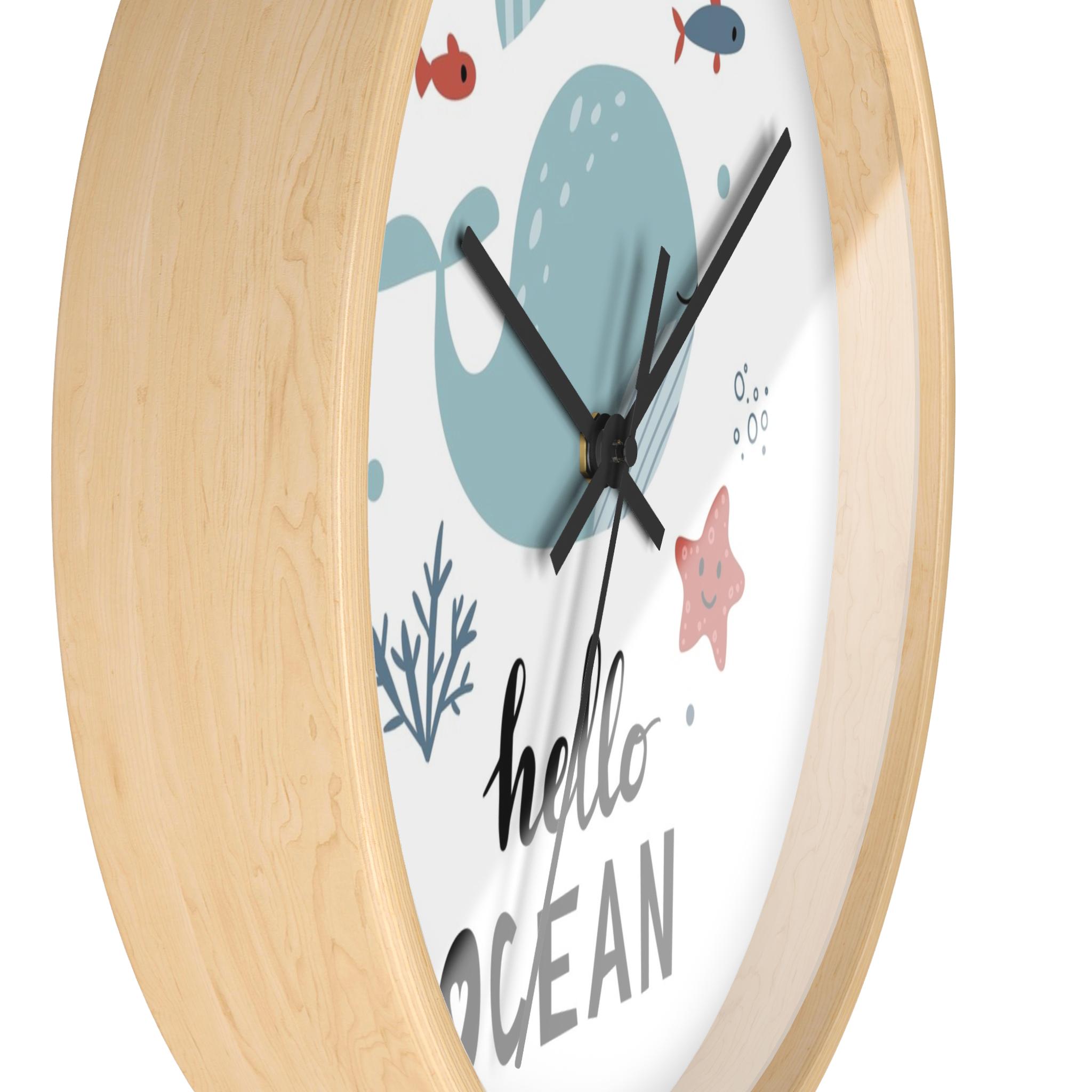 Hello Ocean Charming Cartoon Kids Clock - Playroom Essential Wall Clock ...