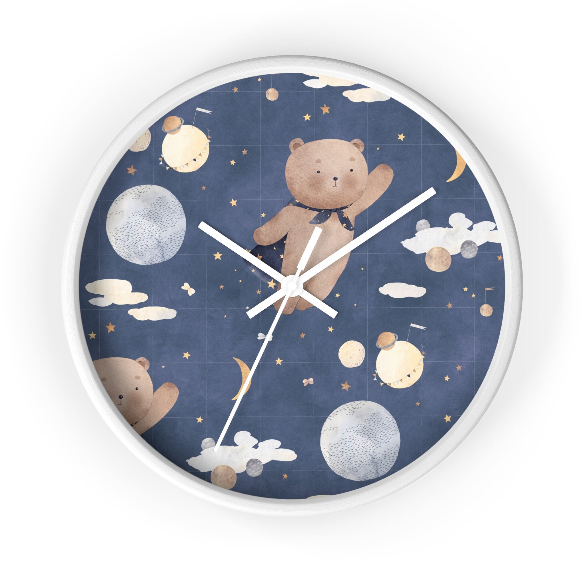 Charming Cartoon Kids Clock Playroom Essential Wall Clock - Etsy