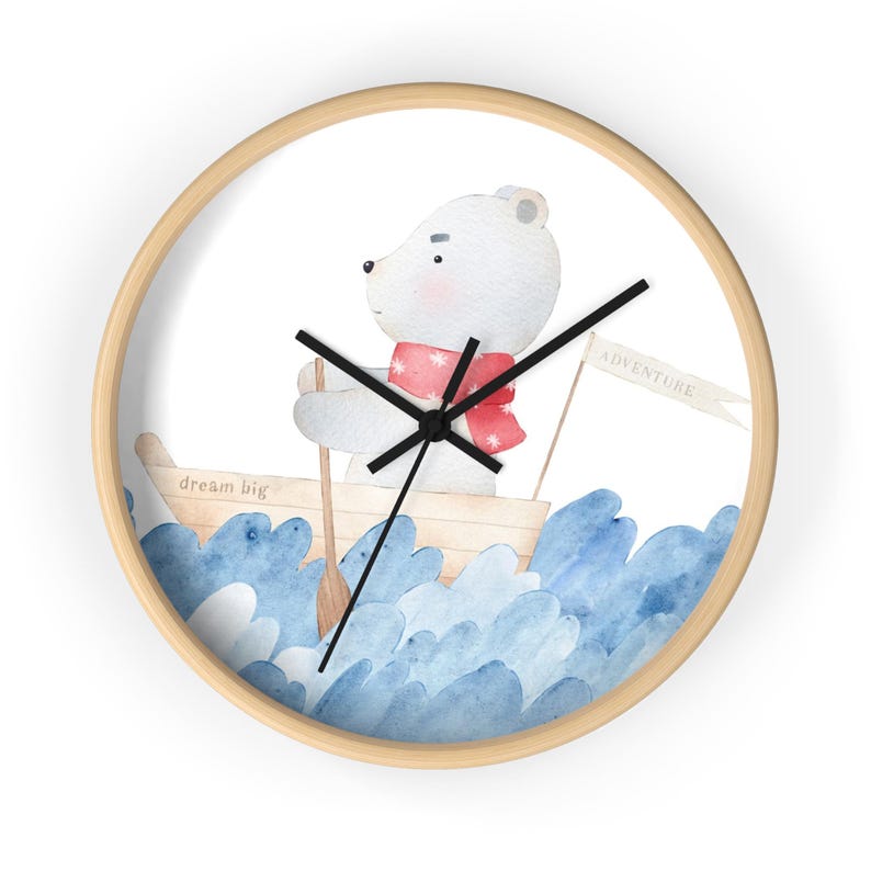 Charming Cartoon Kids Clock - Playroom Essential Wall Clock - Etsy