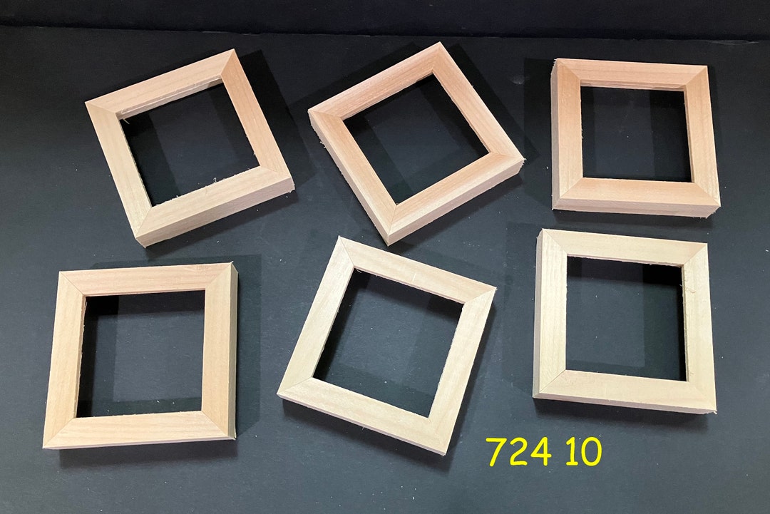 Frames Unfinished 3x3 Wood Picture Frames (6) - Etsy