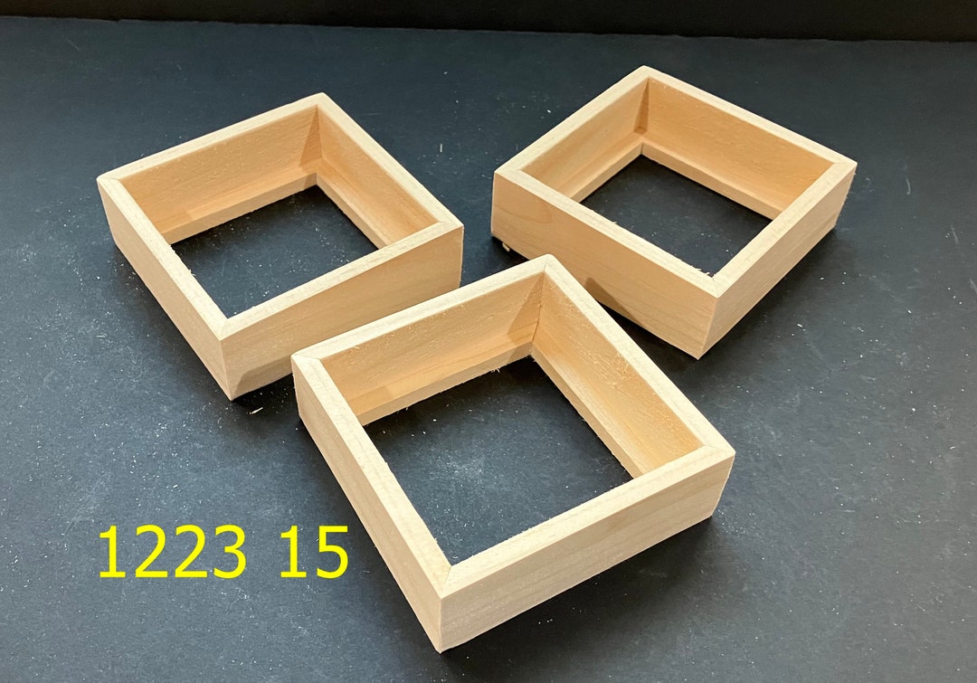 Float Frames for 3x3 X 7/8 Panels Unfinished Wood 3 - Etsy