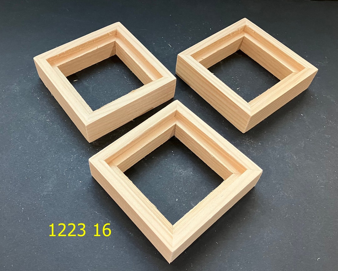 Float Frames for 3x3 X 1/4 Panels Unfinished Wood 3 - Etsy