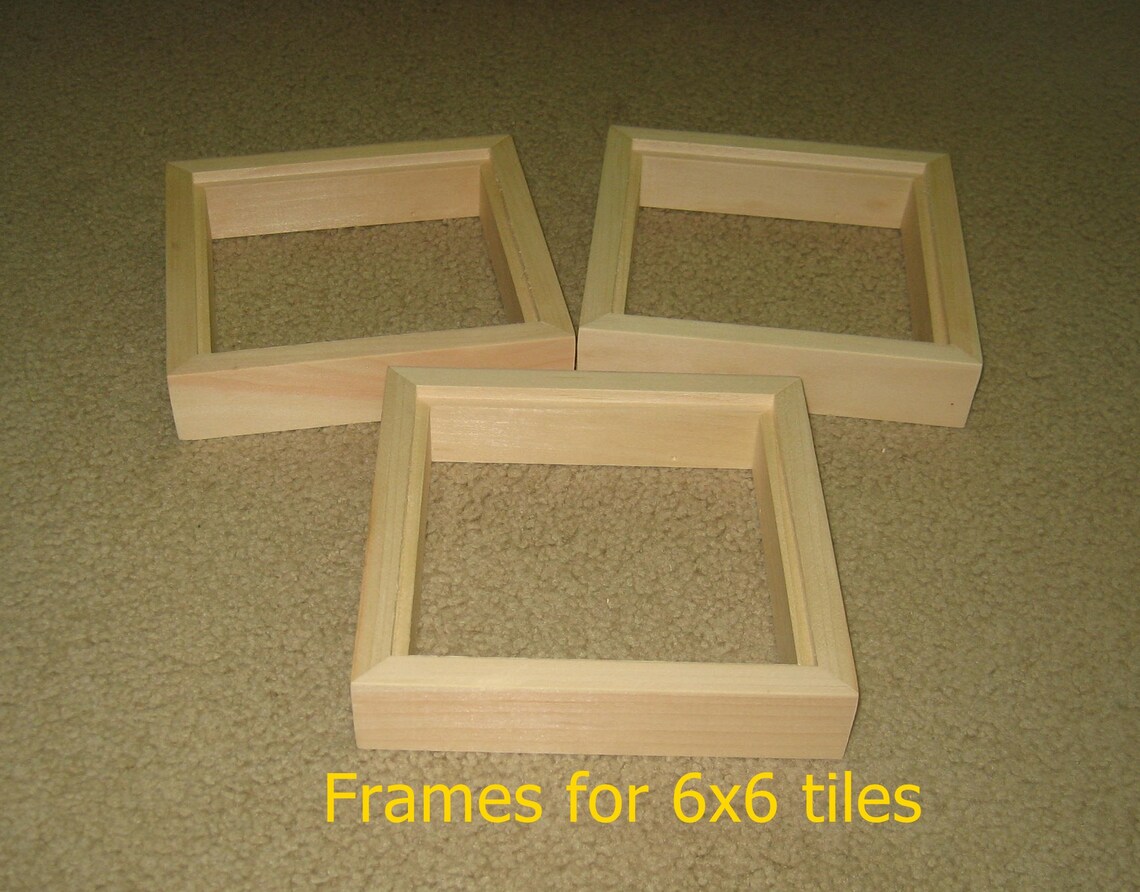 Tile Frames 3 Front Mount Unfinished for 6x6 Tiles - Etsy