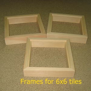 Tile Frames 3 Front Mount Unfinished for 6x6 Tiles - Etsy