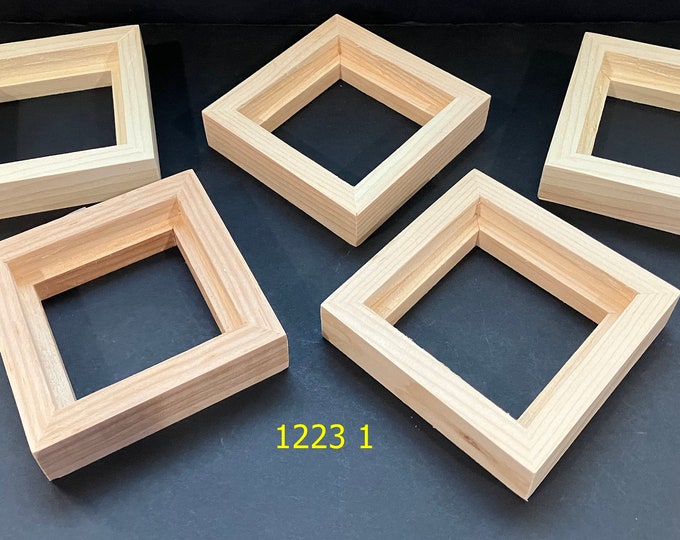 Float Frames for 3x3 X 1/2 Panels Unfinished Wood 5 - Etsy