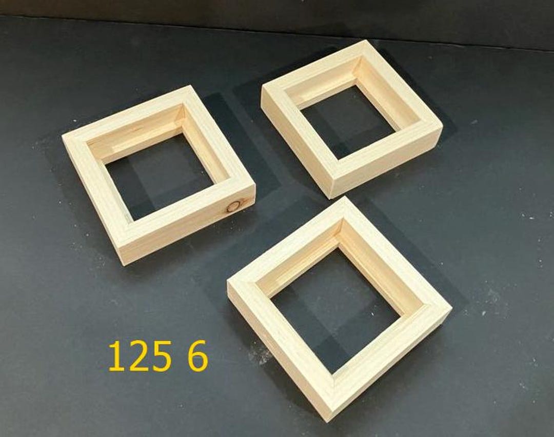 Float Frames for 3x3 X 1/2" Panels - Unfinished Wood (3) - Etsy