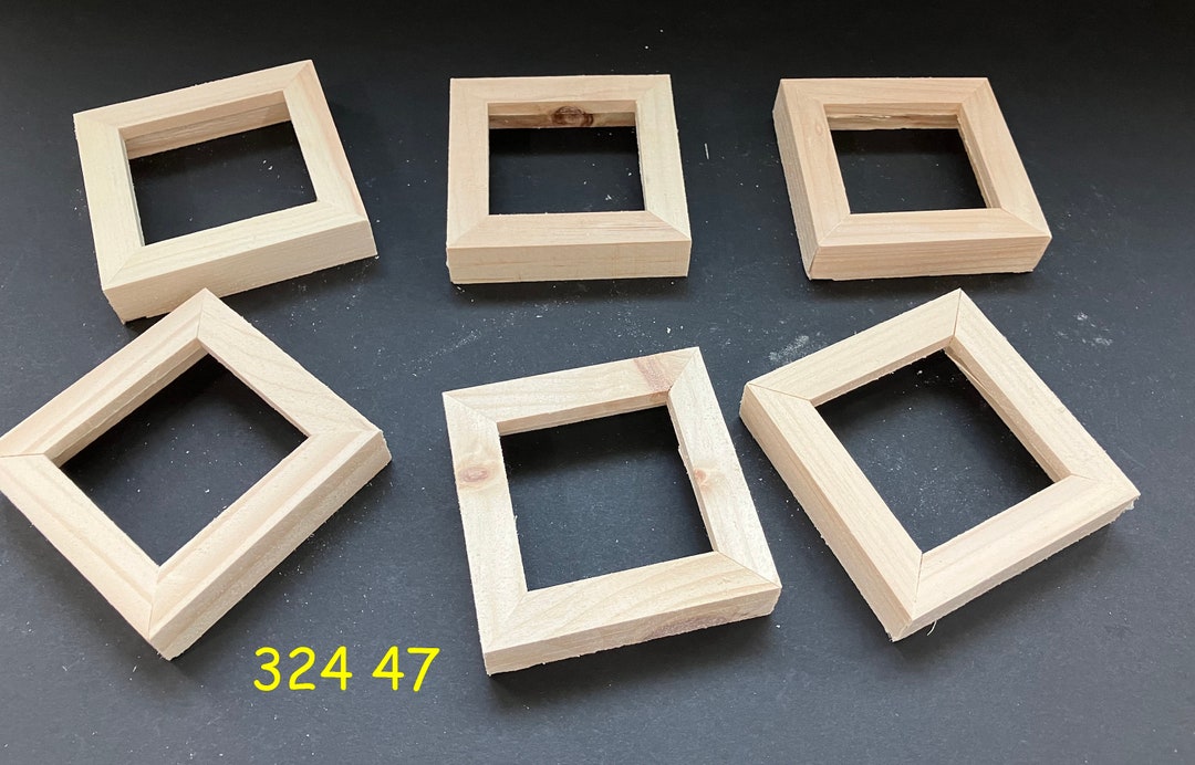 Mini Picture Frames 2 1/2 X 2 1/2 Unfinished (6) - Etsy