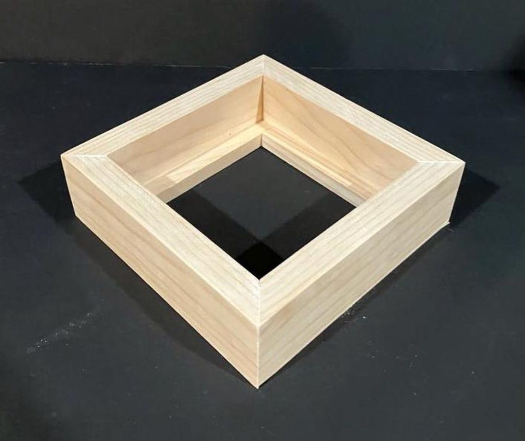 Float Frame for 5x5x 1 1/2" Canvas or Panel- 3/4" Face, 2" Tall ...