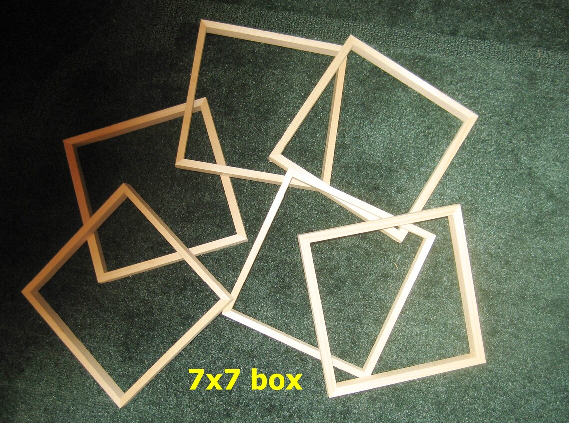 7x7 box frames 6 .75 deep unfinished | Etsy