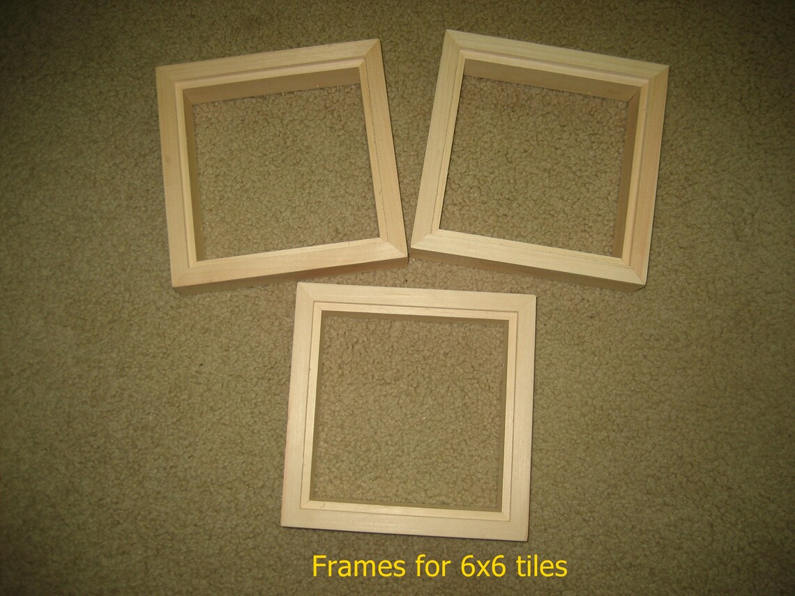 Tile Frames 3 Front Mount Unfinished for 6x6 Tiles - Etsy