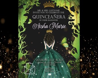 Enchanted Forest Acrylic Invitations - Etsy