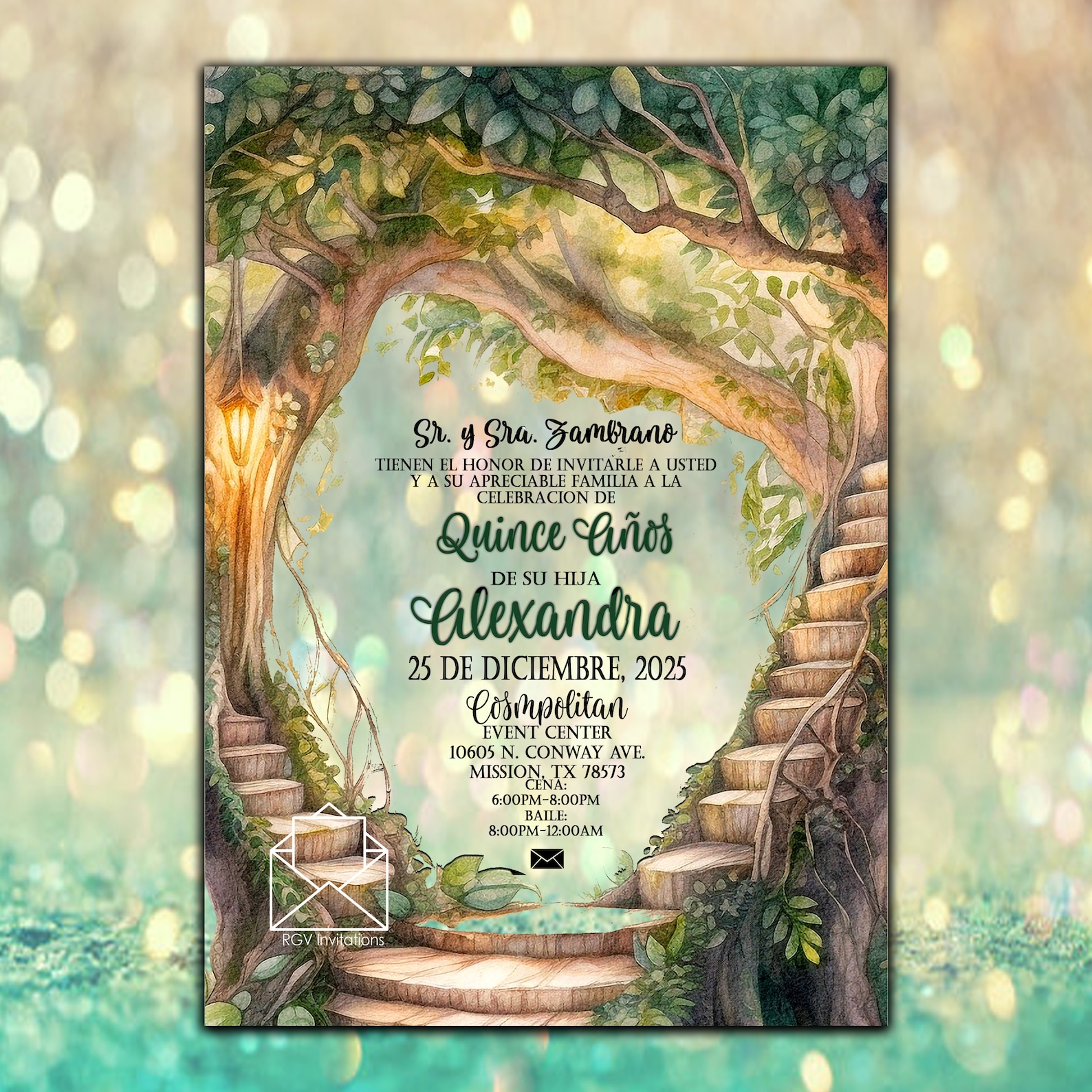 Enchanted Forest Acrylic Invitations - Etsy