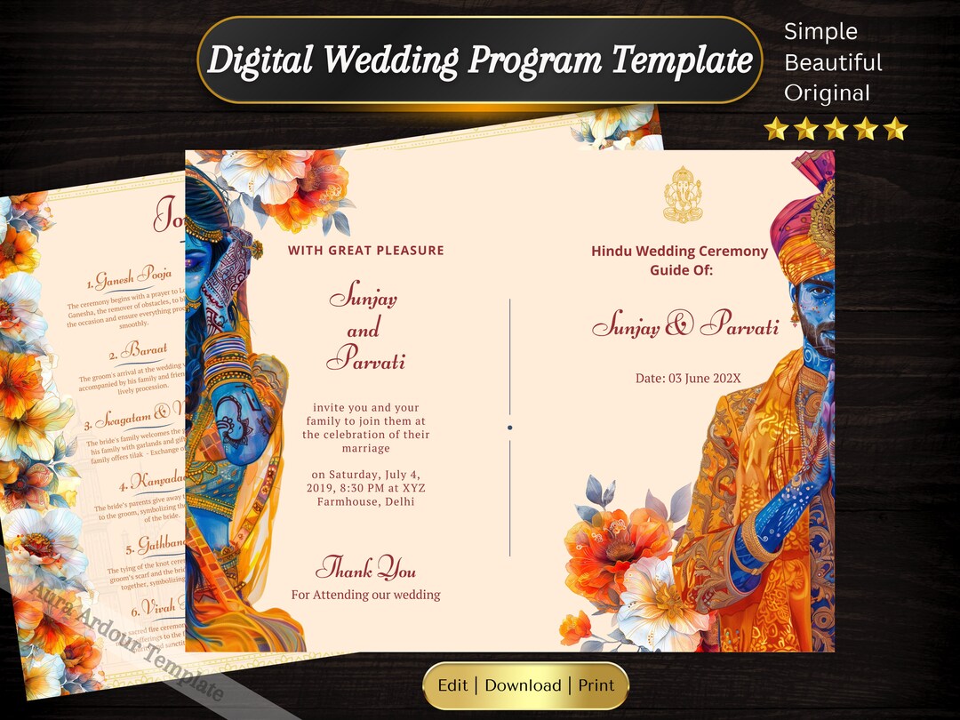 Hindu Wedding Program & Indian Wedding Ceremony Guide, Tamil Wedding ...