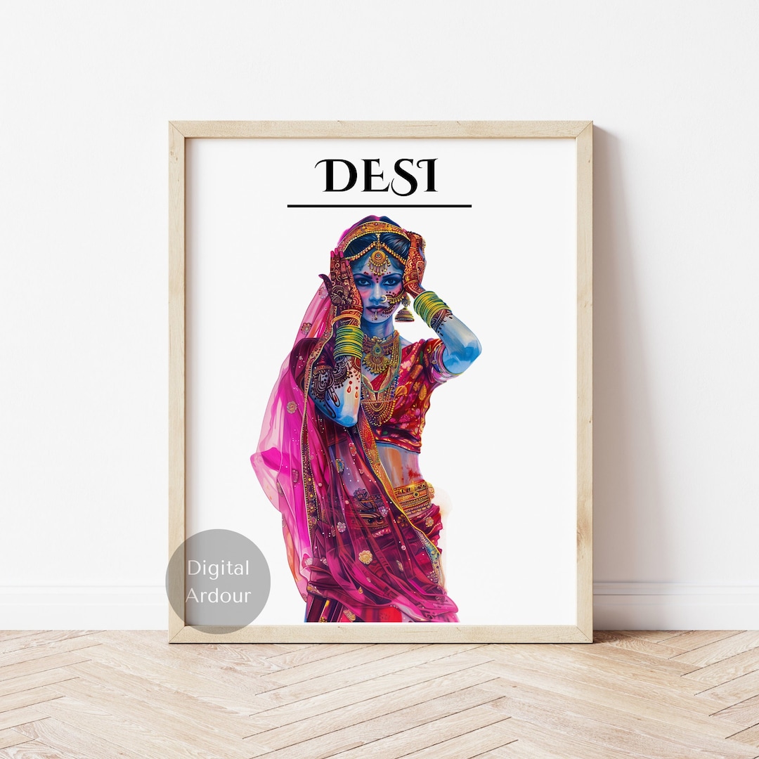 Desi Art, Proud Desi Woman Poster, Desi Goddess, Digital Download ...