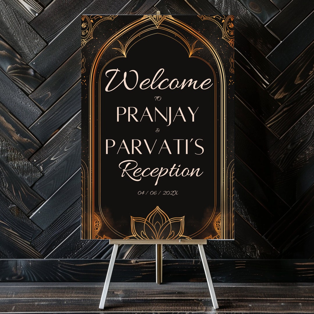 Indian Wedding Welcome Sign Template, Hindu Wedding Sign, Wedding Signs ...
