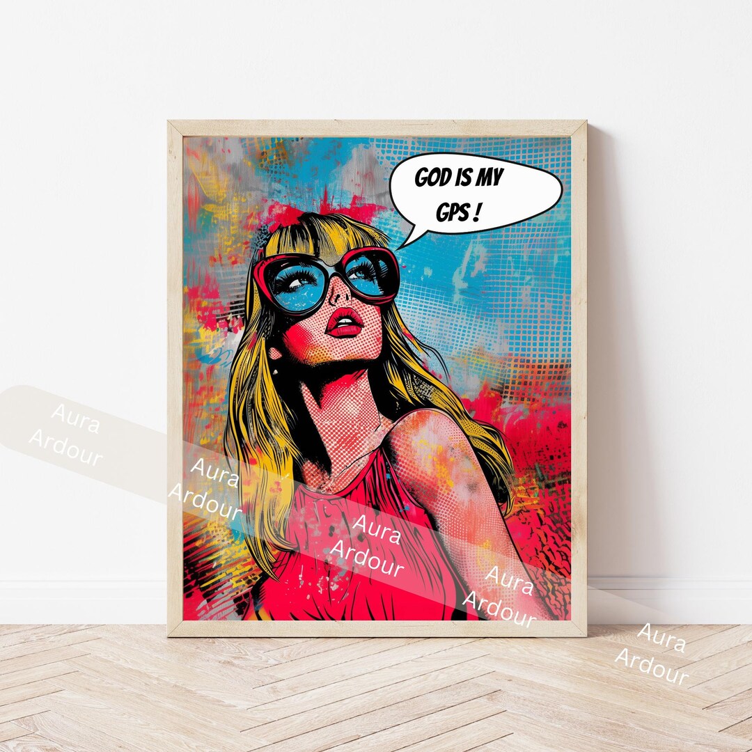 Pop Art, God is My GPS, Spiritual Art, Modern Art, Home Decor, Holy Spirit Art, Printable Poster ...