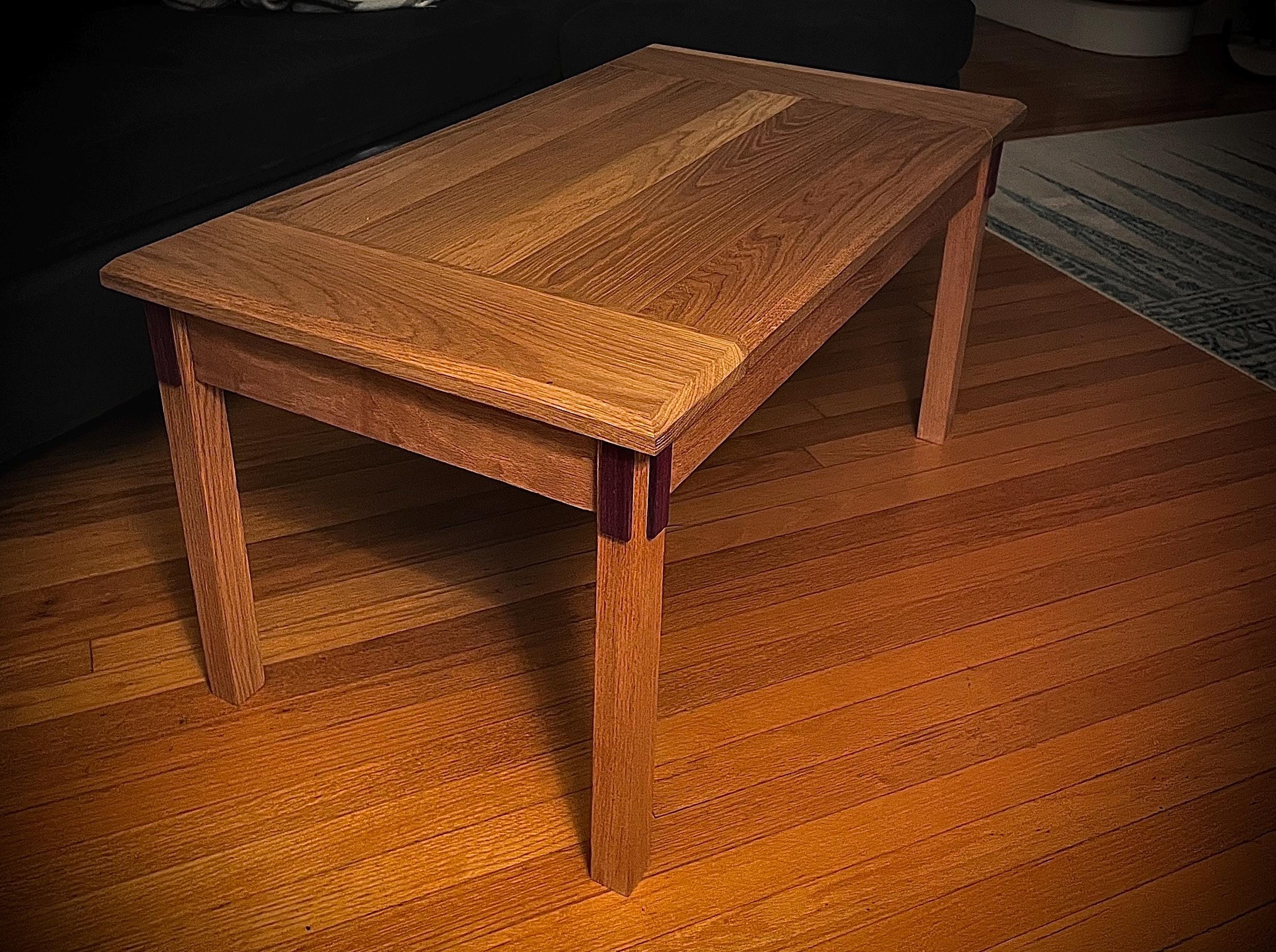 White Oak & Purple Heart Coffee Table - Etsy