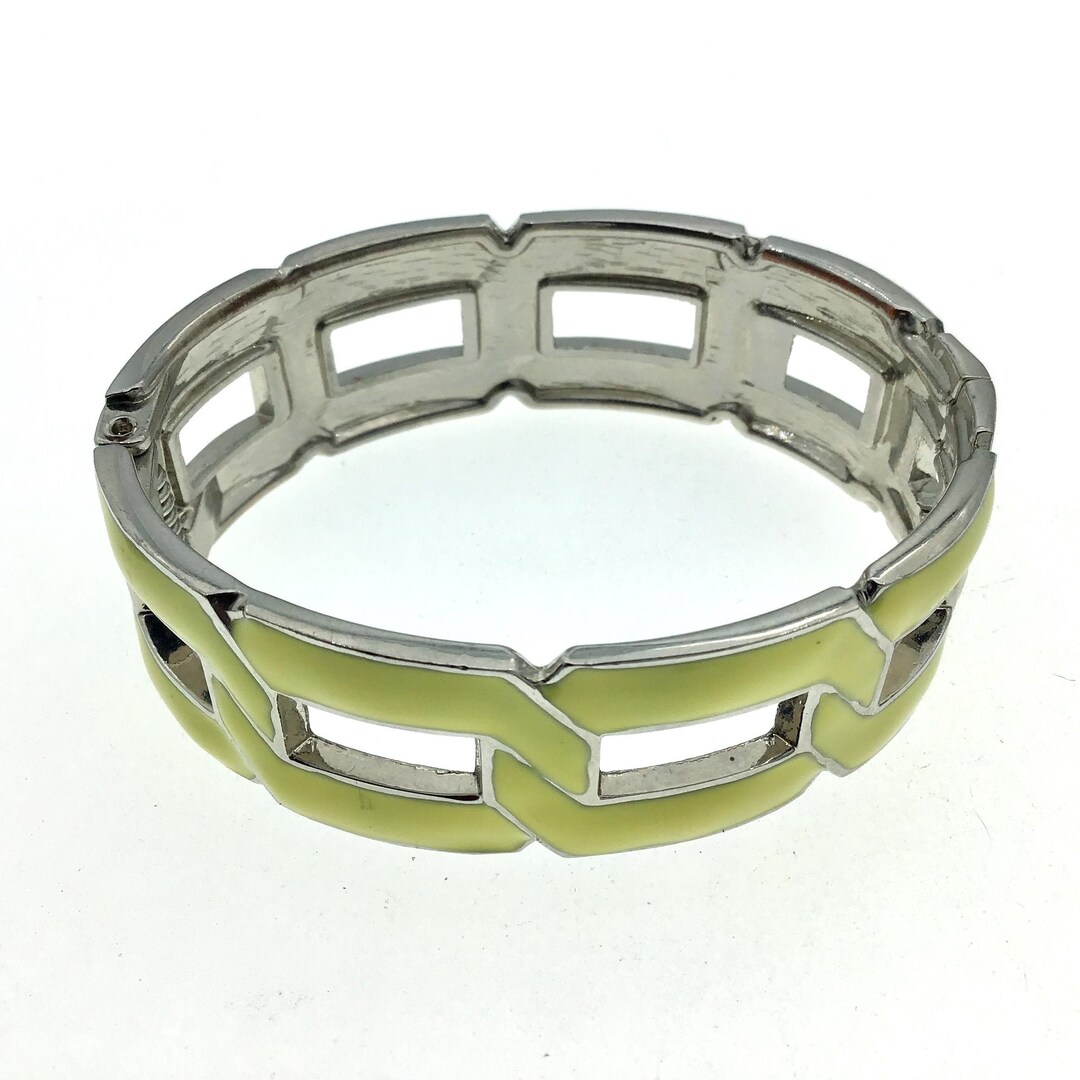 Vintage Yellow Enamel Clamper Bracelet: 1980s Hinged Bangle - Etsy