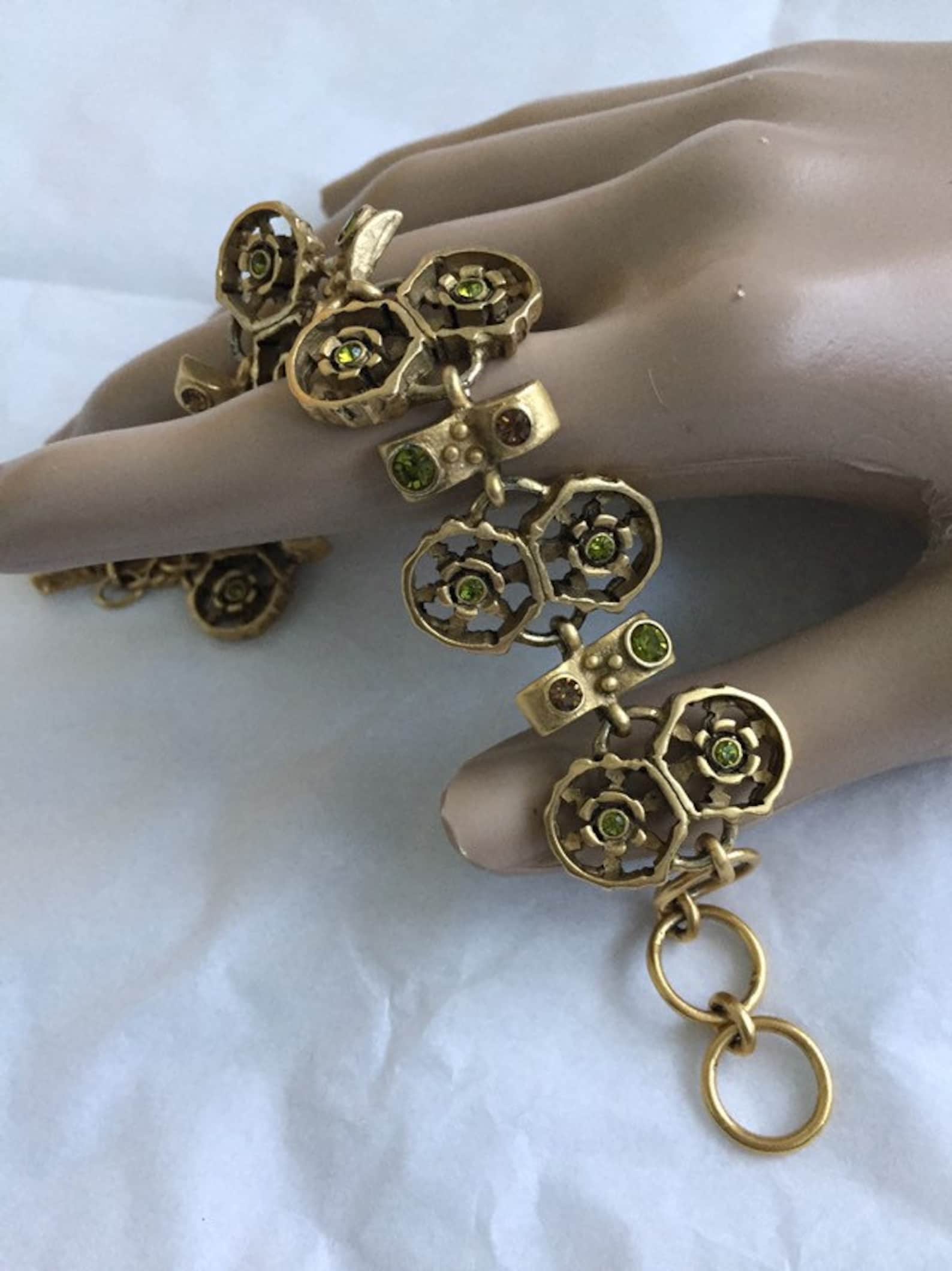 Vintage Bracelet, Premier Designs Bracelet, Signed PD, Gold Tone ...