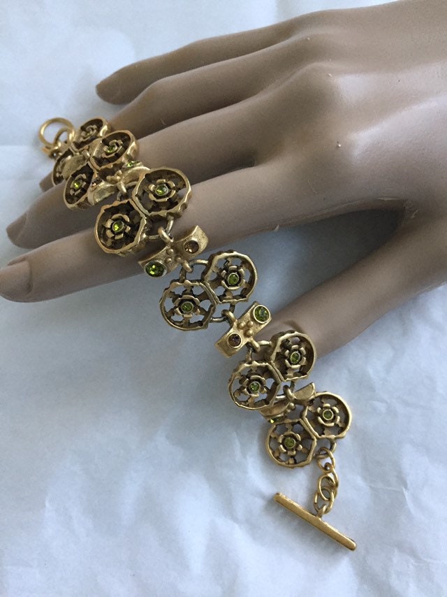 Vintage Bracelet, Premier Designs Bracelet, Signed PD, Gold Tone ...
