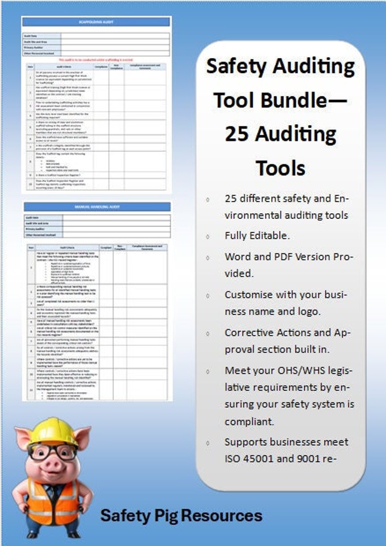Safety Auditing Form Bundle - Etsy