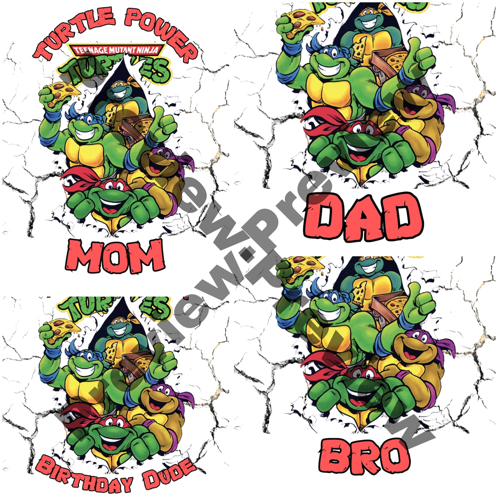Ninja Turtle Family SVG - Etsy