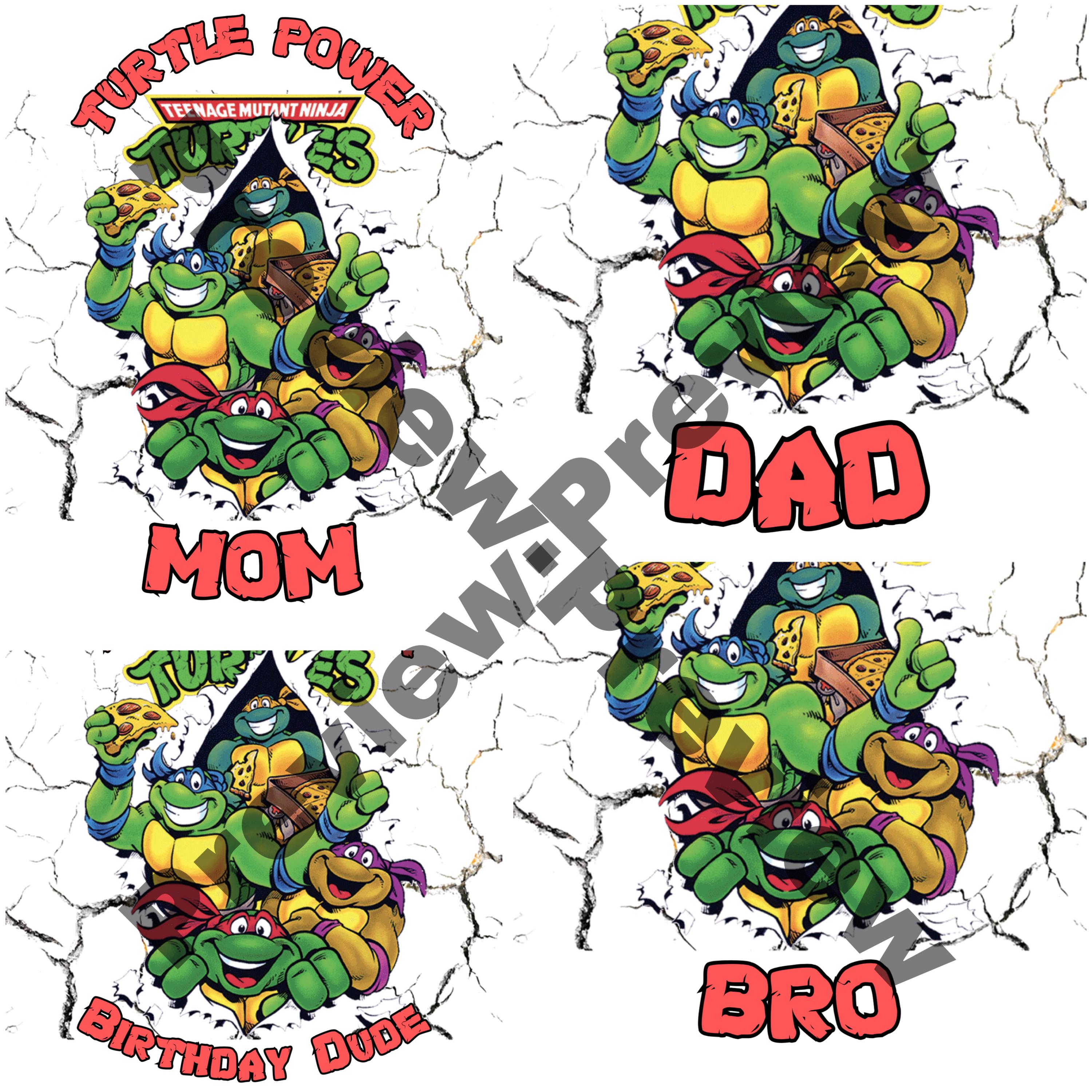 Ninja Turtle Family SVG - Etsy