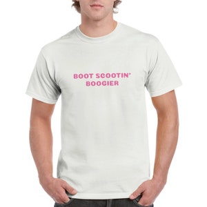 Boot Scootin' Boogier Funny Line Dancing T-shirt Heavyweight Unisex ...