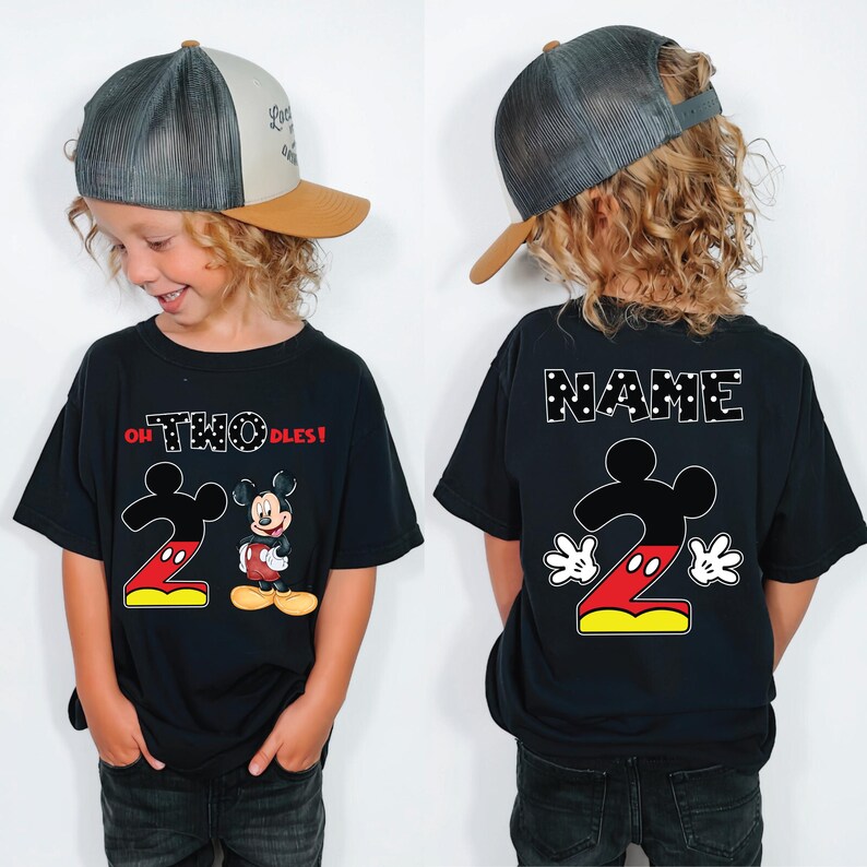 Oh Twodles Mickey Mouse 2nd Birthday Shirt - Cute Polka Dot Tee for ...