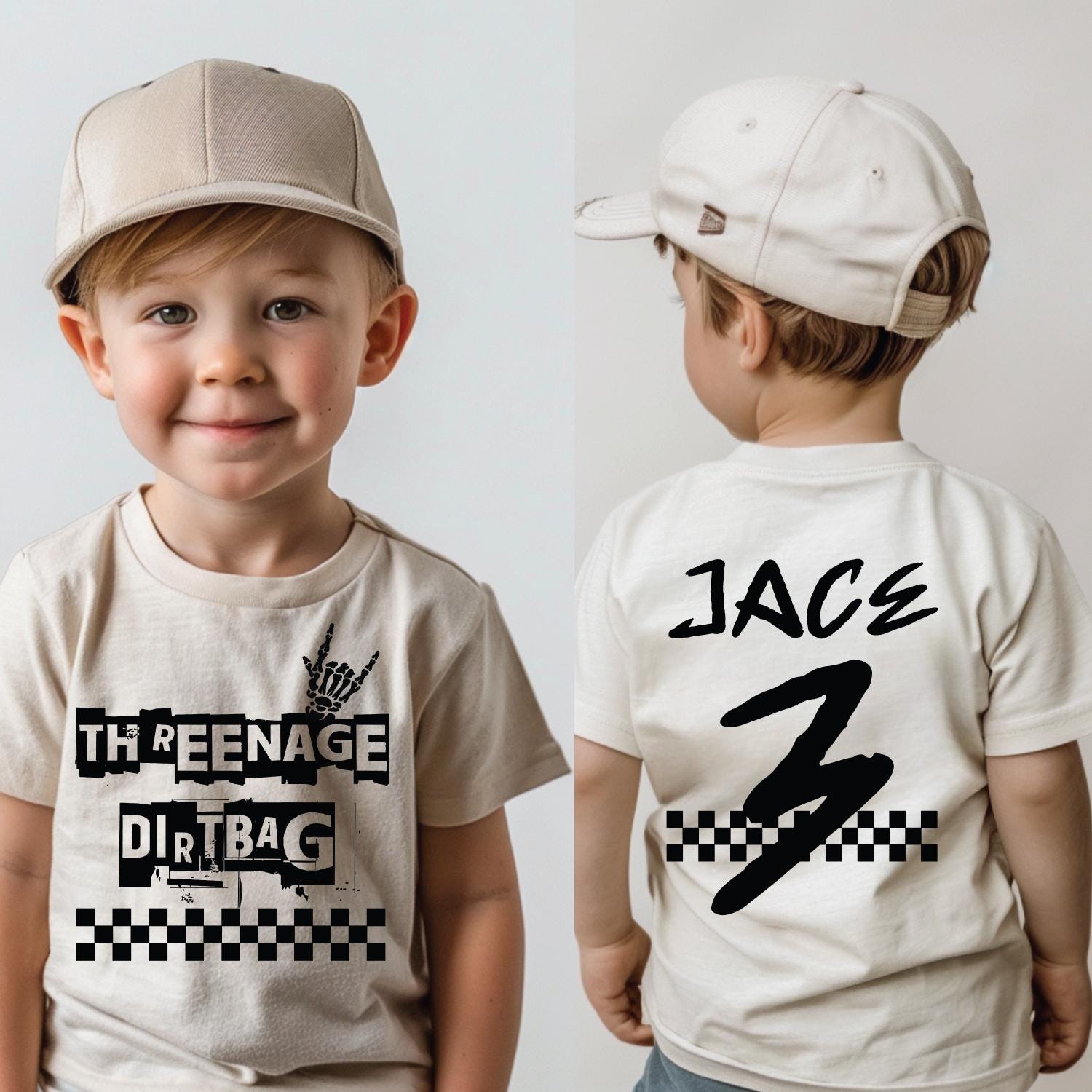Threenage Dirtbag Rock 'n' Roll 3rd Birthday T-shirt: Unisex Toddler ...