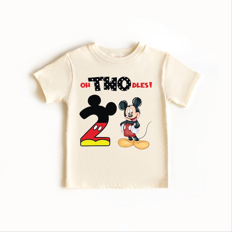 Oh Twodles Mickey Mouse 2nd Birthday Shirt - Cute Polka Dot Tee for ...