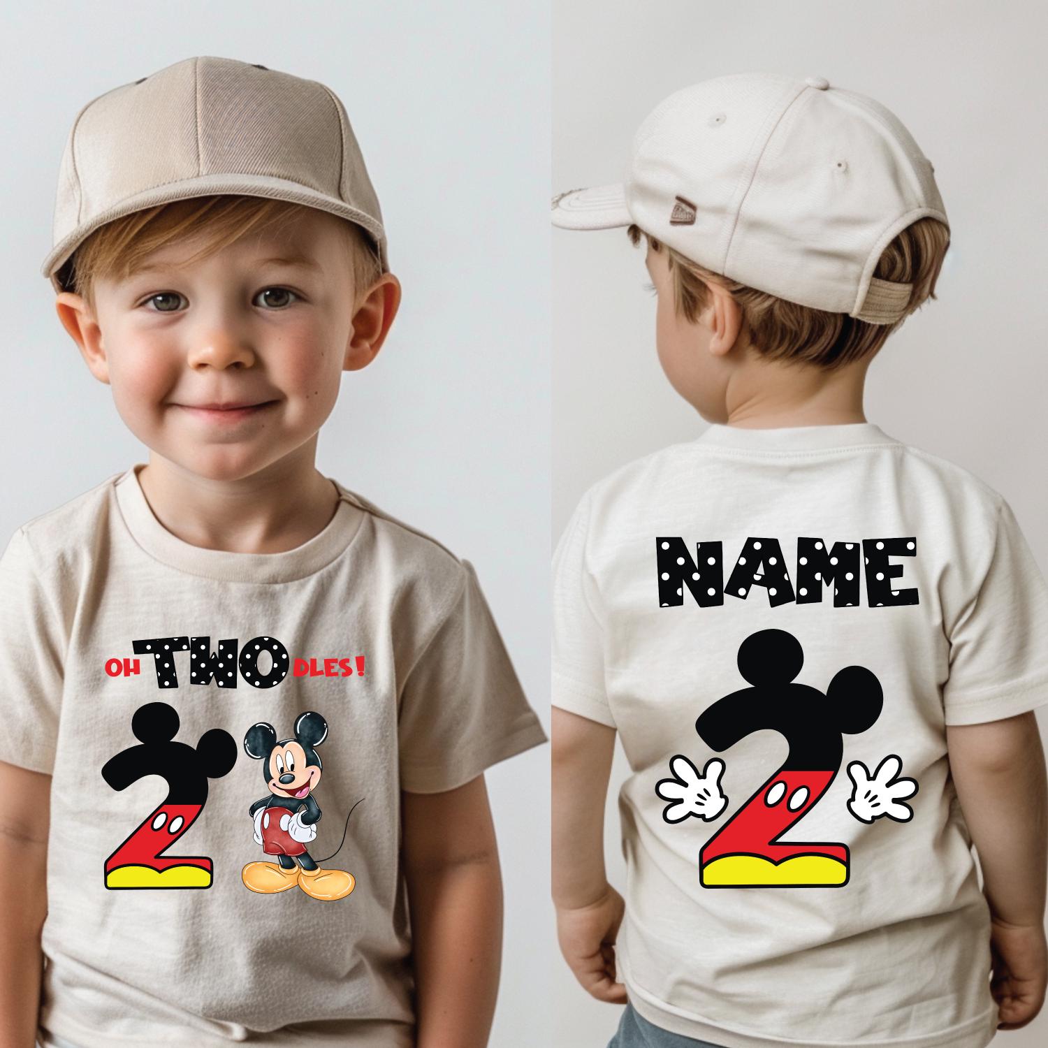 Oh Twodles Mickey Mouse 2nd Birthday Shirt - Cute Polka Dot Tee for ...