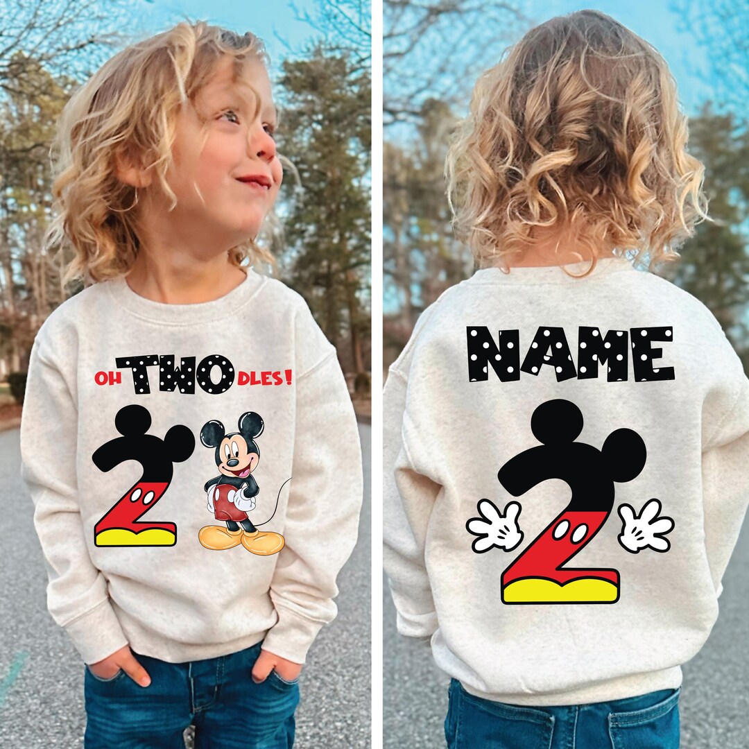 Oh Twodles Mickey Mouse 2nd Birthday Shirt - Cute Polka Dot Tee for ...
